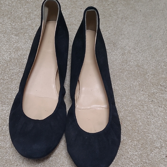 J. Crew | Shoes | J Crew Black Suede Womens Flats | Poshmark